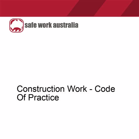 Construction Work Code Of Practice Construction Files