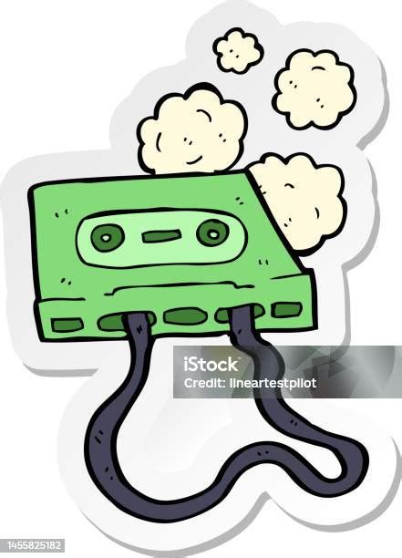 만화 카세트 테이프의 스티커 낙서 드로잉에 대한 스톡 벡터 아트 및 기타 이미지 낙서 드로잉 만화 명랑한 Istock
