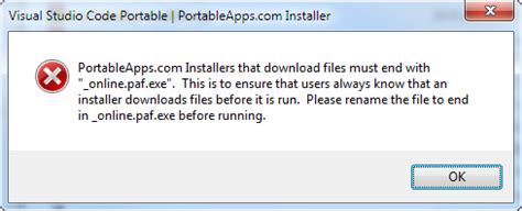 Issue With The Paf File Issue Garethflowers Vscode Portable