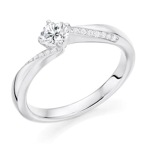 Platinum Single Stone 030ct Diamond Engagement Ring Forum Jewellers