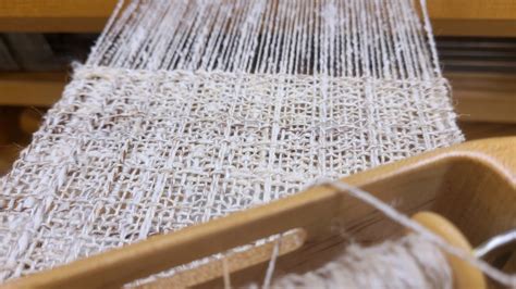 Waffle Weave Pattern Weaving Dimensionally Warped Fibers