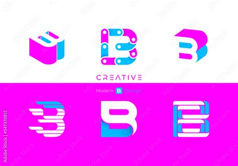 Letter B Modern Alphabet Fonts Characters Design Vector Illustration Stock Vector Adobe Stock