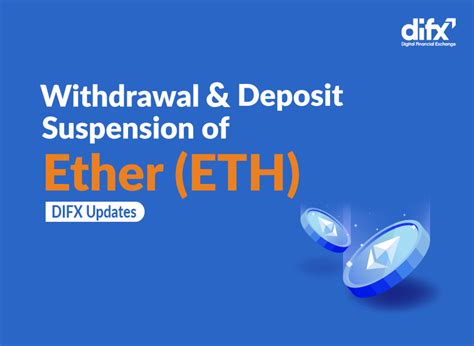 Withdrawal And Deposit Suspension Of Ether Eth And Erc20 Tokens