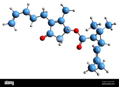 3d Image Of Pyrethrin Skeletal Formula Molecular Chemical Structure