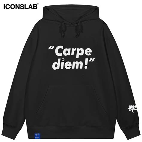 丝叔潮社 ICONSLAB联名SSUR PLUS及时行乐字母卫衣休闲情侣帽衫 虎窝淘
