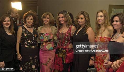 Egyptian Film Stars Pose For A Picture At The Opening Ceremony Of