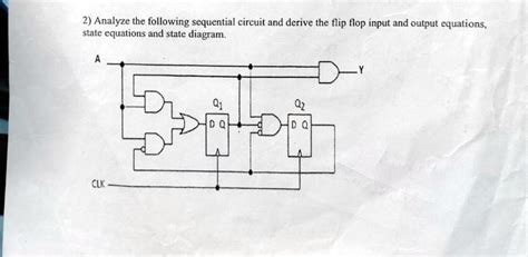 Solved 2 Analyze The Following Sequential Circuit And Derive The Flip Flop Input And Output