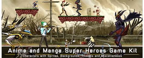 2d Anime Super Heroes Kit 3 Of 4 W Sprites Backgrounds And More 2d