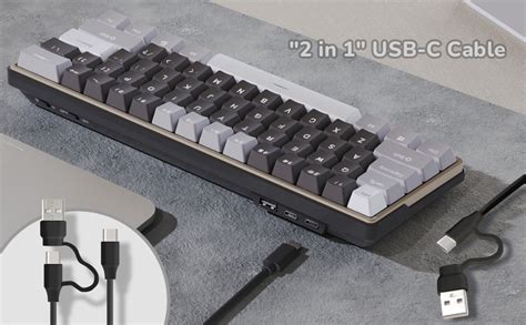 RK ROYAL KLUDGE RK61 Plus Wireless Gaming Keyboard 60 Mechanical