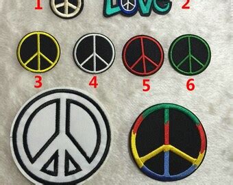 Peace Sign Patch Etsy