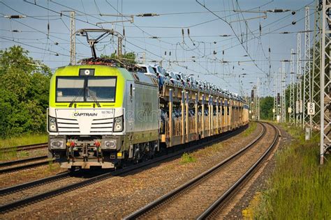 Class 193 Locomotive Passing Through Saarmund Germany Editorial Image