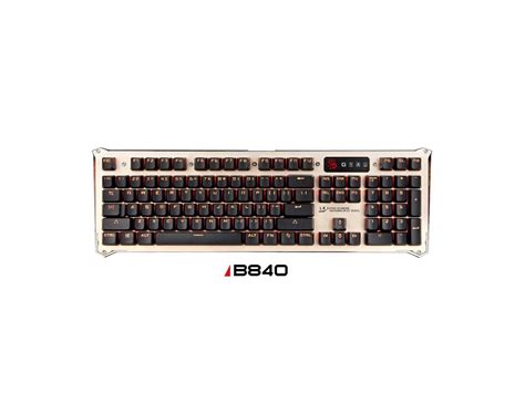 A4Tech LED B840 Gaming Keyboard With LK Light Strike Optic Blue Switch Light Strike 0 2ms