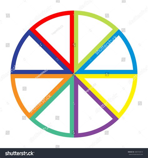 Circle Divided Into Eight Equal Parts Vector De Stock Libre De Regal As Shutterstock