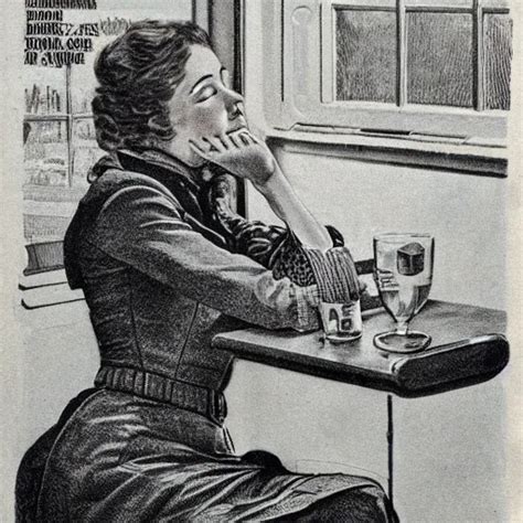 Sleepy Drinker Woman Hyper Detailed Photo Realism Stable Diffusion