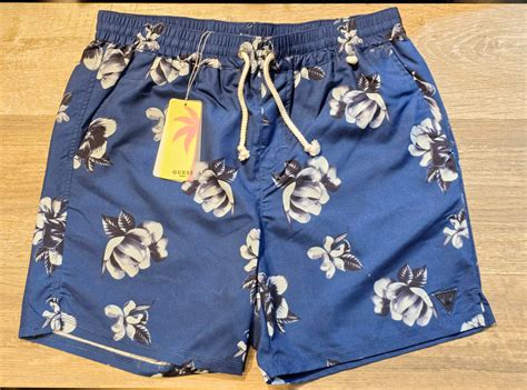 Guess All Over Print Swim Trunks Retreat Clothing