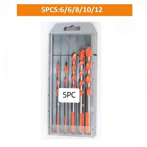 ENCLUME 5PCS Foret à main électrique pour carrelage mural en acier au