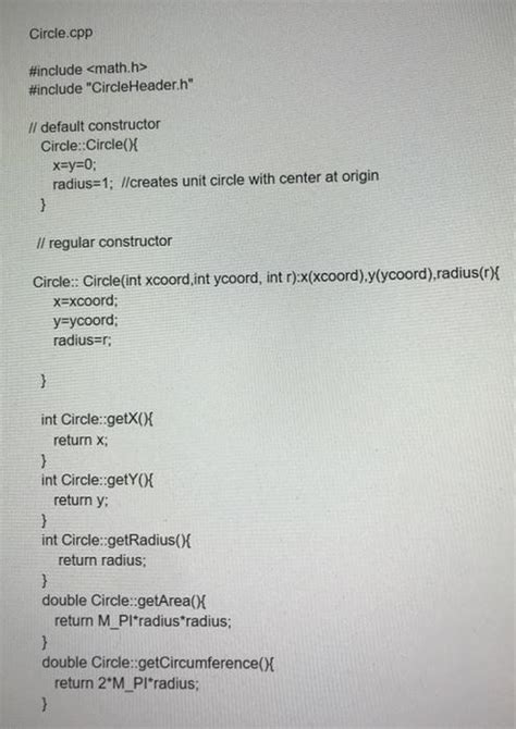 Solved Circlemaincpp Include Include Include