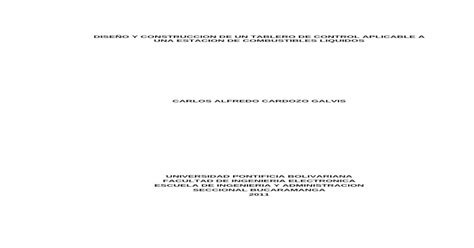 DiseÑo Y Construccion De Un Tablero De Control …