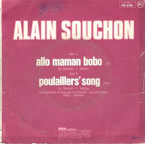 ALAIN SOUCHON Allô maman bobo Histoires des chansons