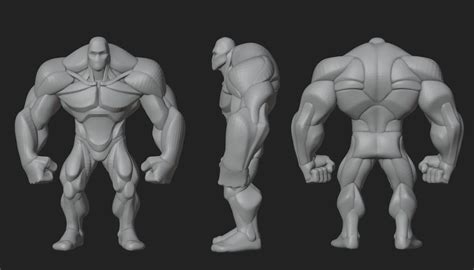 Stylized Super Anatomy Blockout Flippednormals