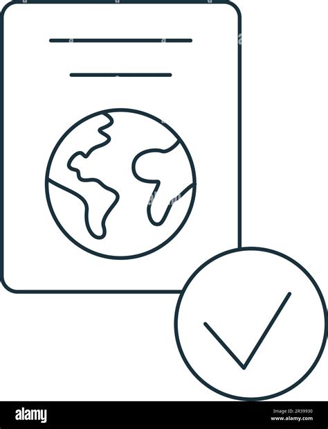 Passport Control Icon Monochrome Simple Sign From Airport Elements
