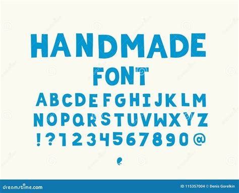 Handmade Font Vector Stock Vector Illustration Of Symbol 115357004