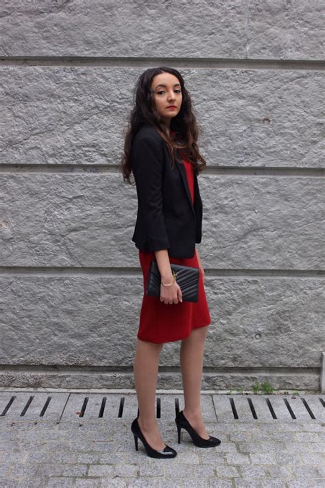 Red Dress And Blazer