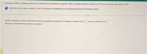 [solved] construct a 99 confidence interval to es