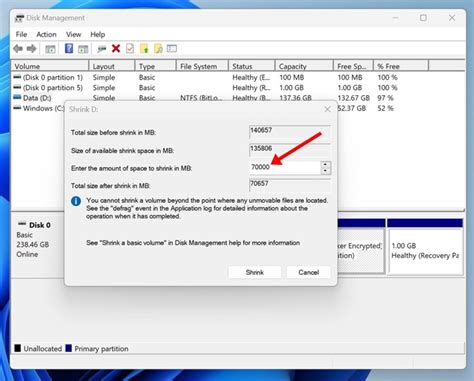 How To Create New Partition By Shrinking Existing One In Windows 11