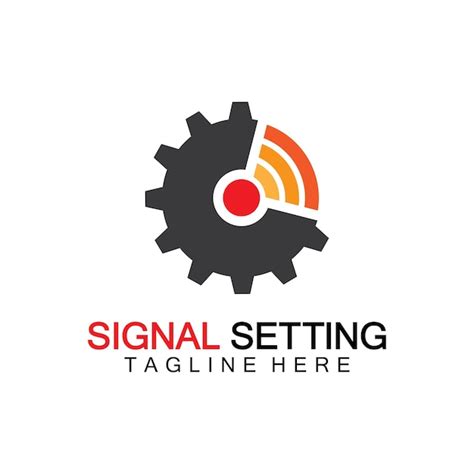Premium Vector Signal Setting Logo With Gear And Signal Composition