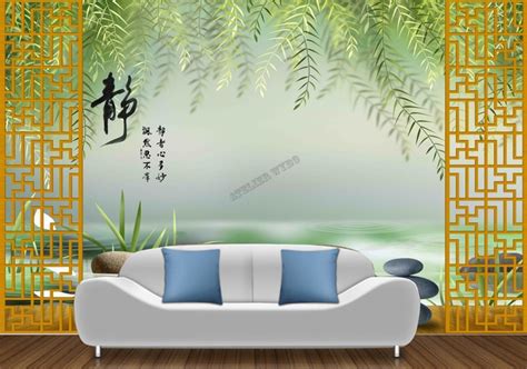 Papier Peint D Asiatique Sur Mesure Paysage Zen
