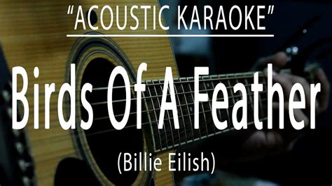 Birds Of A Feather Billie Eilish Acoustic Karaoke Youtube