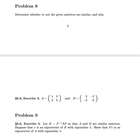 Solved Problem 8 Determine Whether Or Not The Given Matrices