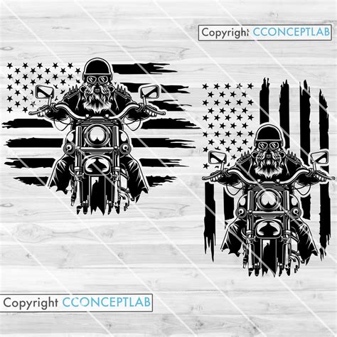 US Biker Skull Svg Biker Svg Biker Cut Files US Biker Svg US Biker Club Svg