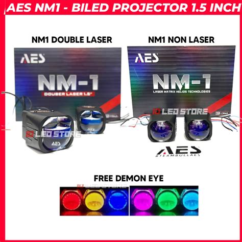 Jual Satuan Biled Aes Projector Matrix Aes Nm1 1 5 Inch Double Laser Flat Cut Off Blue Lens