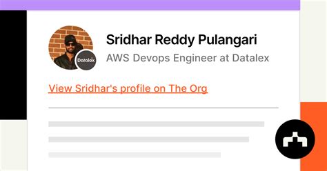 Sridhar Reddy Pulangari Aws Devops Engineer At Datalex The Org