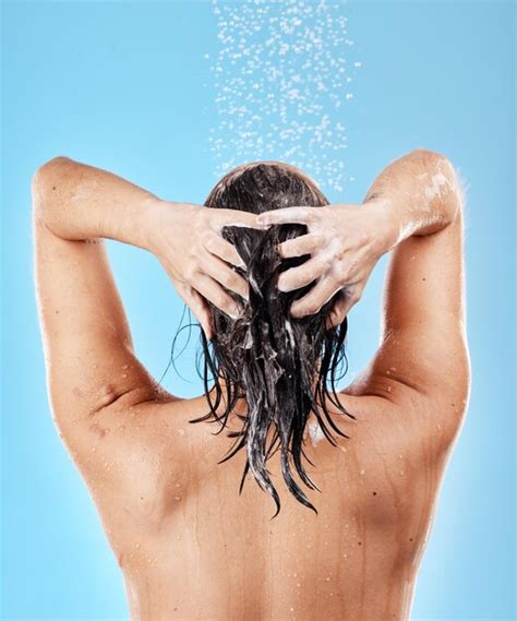 Premium Photo Beauty Skincare And Haircare Woman In Shower From Back