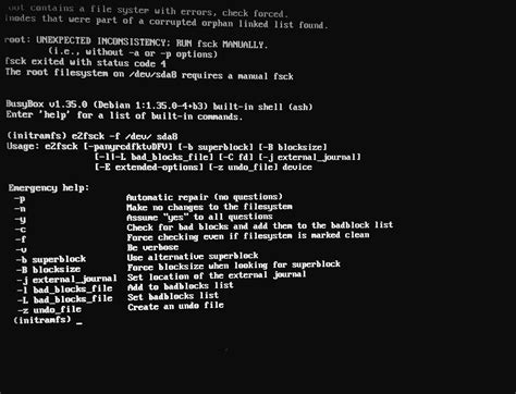 Boot How To Resolve Problem With Unexpected Inconsistency Ask Ubuntu
