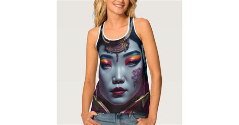 Japanese Geisha Portrait Tank Top Zazzle