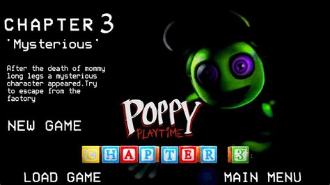 Poppy Playtime Chapter 3 Intro Main Menu Trailer Poppy Playtime Ch