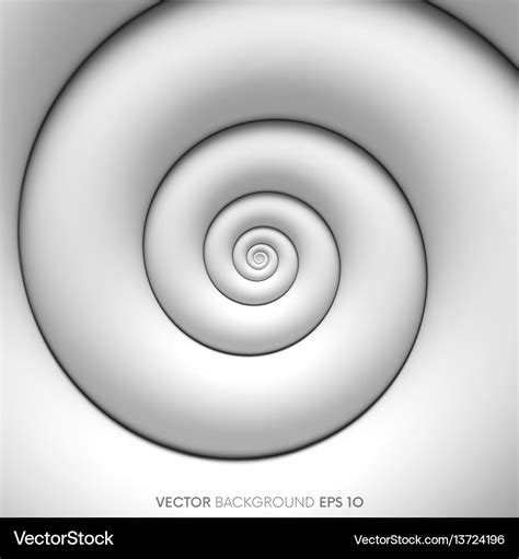 Fibonacci Spiral White Abstract Background Vector Image