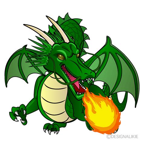 Cool Fire Breathing Dragon Clip Art Free PNG ImageIllustoon