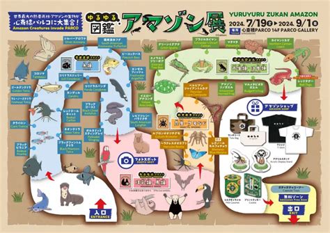 2歳ごろから楽しめる 夏休みのお出かけや小学生の自由研究にぴったり ゆるゆる図鑑 アマゾン展が心斎橋PARCOで開催中クラブTVO