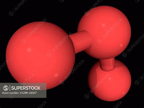 Ozone Molecular Model Triatomic Molecule Consisting Of Three Oxygen Atoms Air Pollutant With