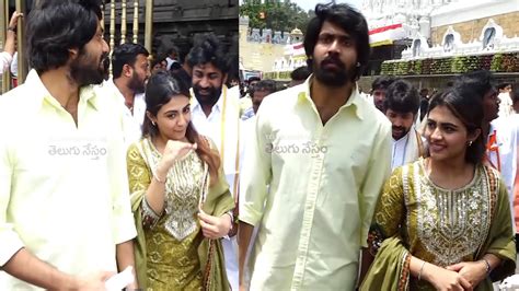 Jr Ntr Brother In Law Narne Nithin Spotted At Tirumala Temple Aay Movie