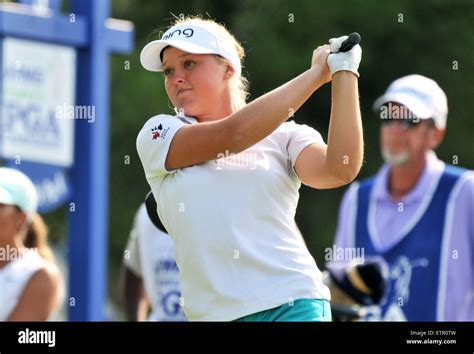 Brooke Henderson In Action During The Kpmg Womens Pga Championship At