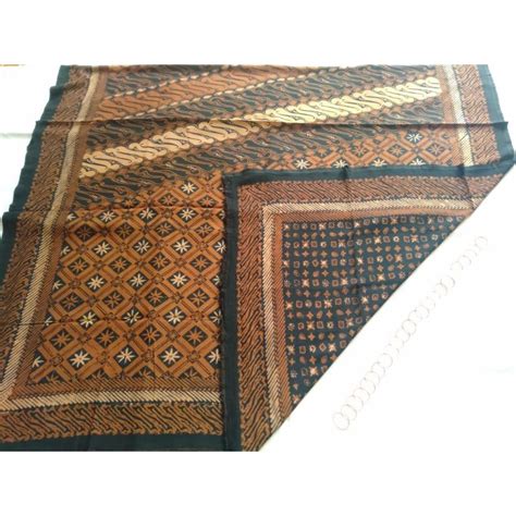 Jual Kain Batik Cap Kombinasi Tulis Bahan Paris Sogan Warna Coklat