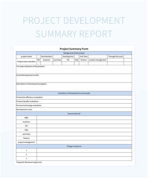 Free Summary Report Templates For Google Sheets And Microsoft Excel Slidesdocs