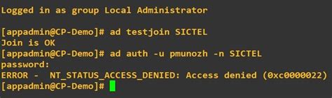 Authentication Error Clearpass Vs Active Directory Security