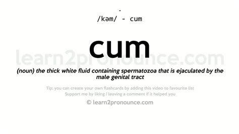 Pronunciation Of Cum Definition Of Cum Youtube